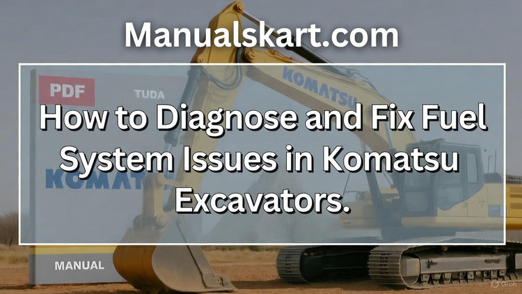 How to Diagnose and Fix Fuel System Issues in Komatsu Excavators