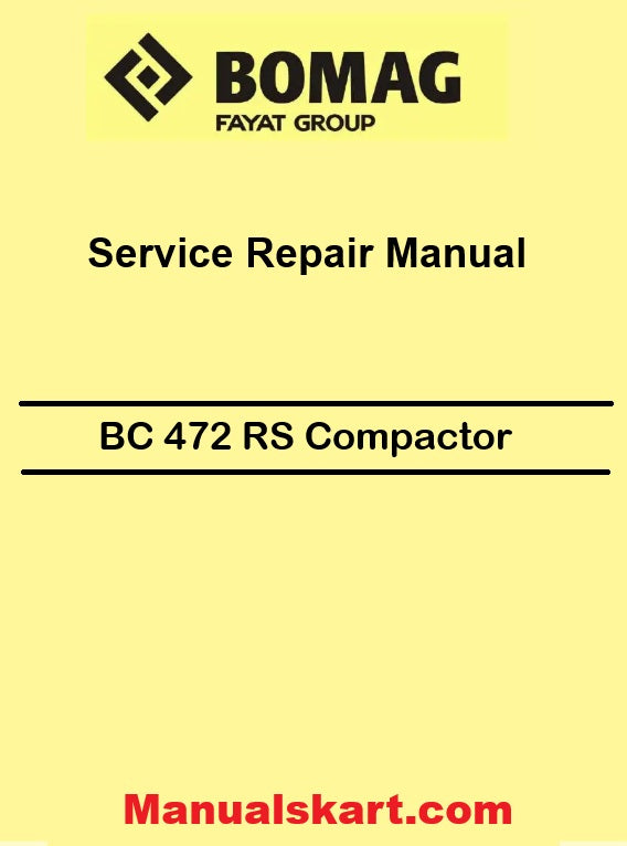Bomag BC 472 RS Compactor Pdf Repair Service Manual