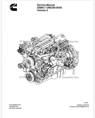 Cummins Engine Service & Repair Manuals PDF Download – Manuals Kart